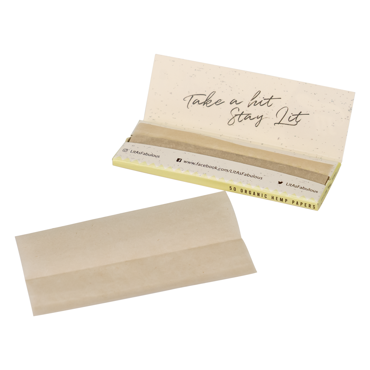 LIT Master Pack: 50 Sheets of Queen‑Size Organic Hemp Paper – Lit